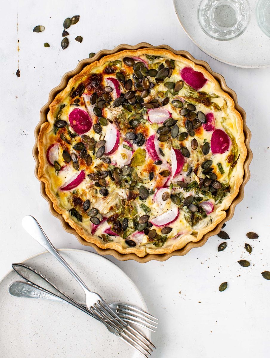 Salat-Wähe mit Radiesli | Rezept